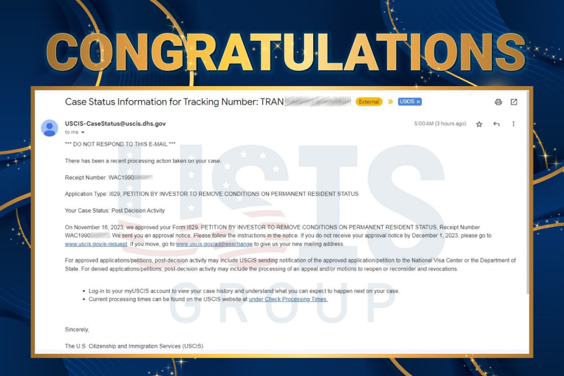 THÁNG 11 BÙNG NỔ - NHIỀU NHÀ ĐẦU TƯ USIS GROUP ĐƯỢC CHẤP THUẬN