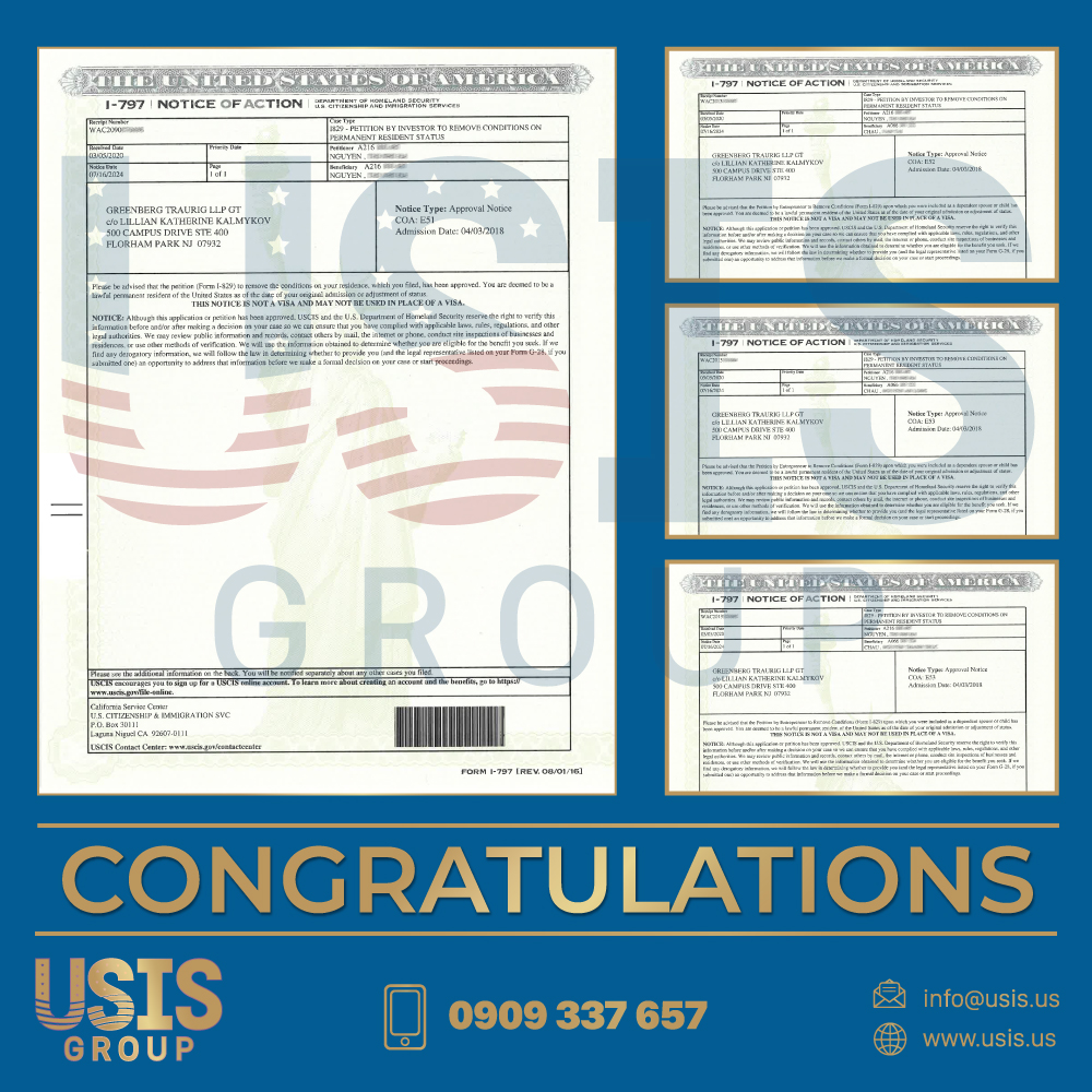 CHÚC MỪNG NHÀ ĐẦU TƯ USIS GROUP ĐƯỢC CHẤP THUẬN TRONG THÁNG 7.2024